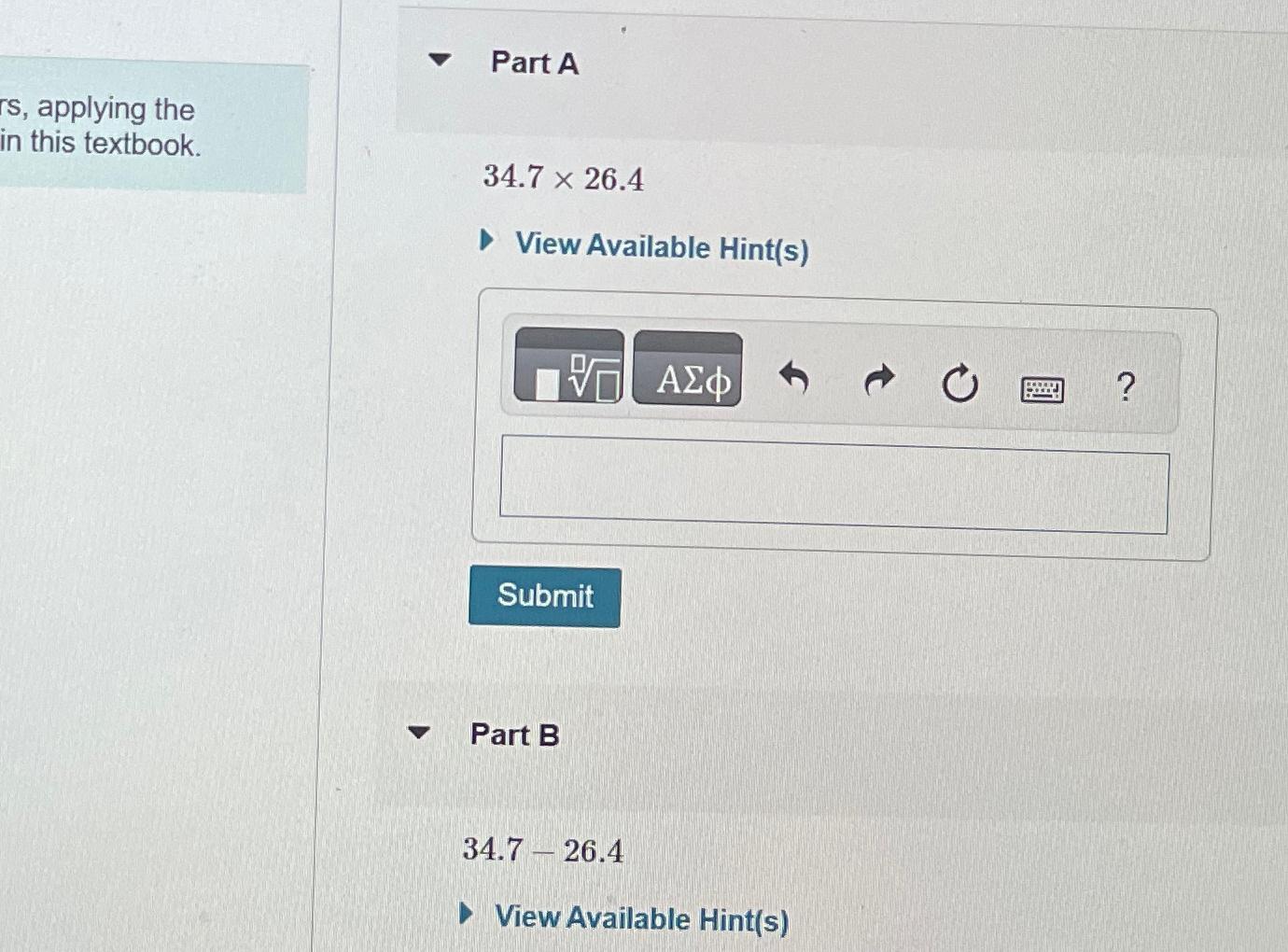 Solved Part A34.7×26.4View Available Hint(s)Part | Chegg.com