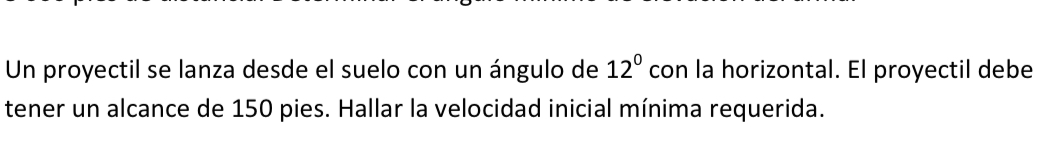Solved Un proyectil se lanza desde el suelo con un ángulo de | Chegg.com
