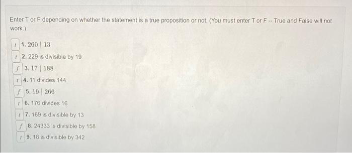 Solved Enter Tor F depending on whether the statement is a | Chegg.com