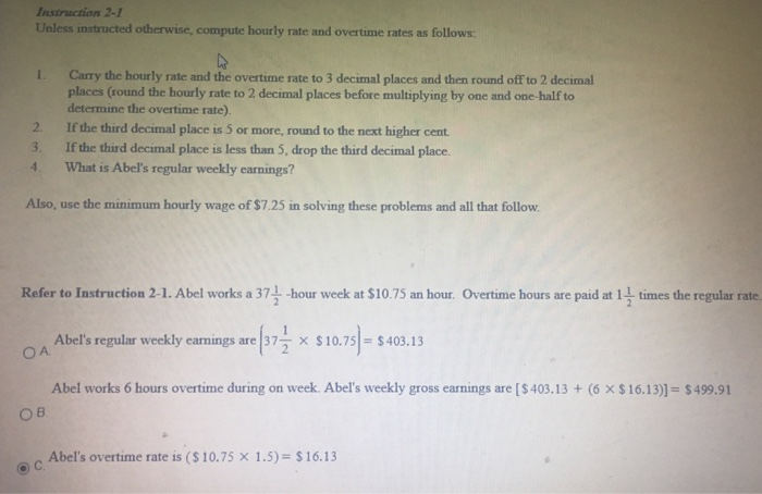 Solved Instruction 2-1 Unless instructed otherwise, compute | Chegg.com