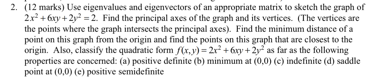 Use eigenvalues and eigenvectors of an appropriate | Chegg.com