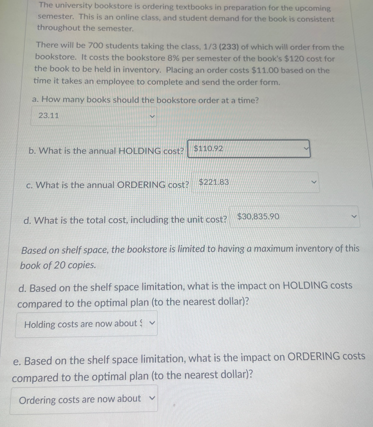 Solved The university bookstore is ordering textbooks in | Chegg.com
