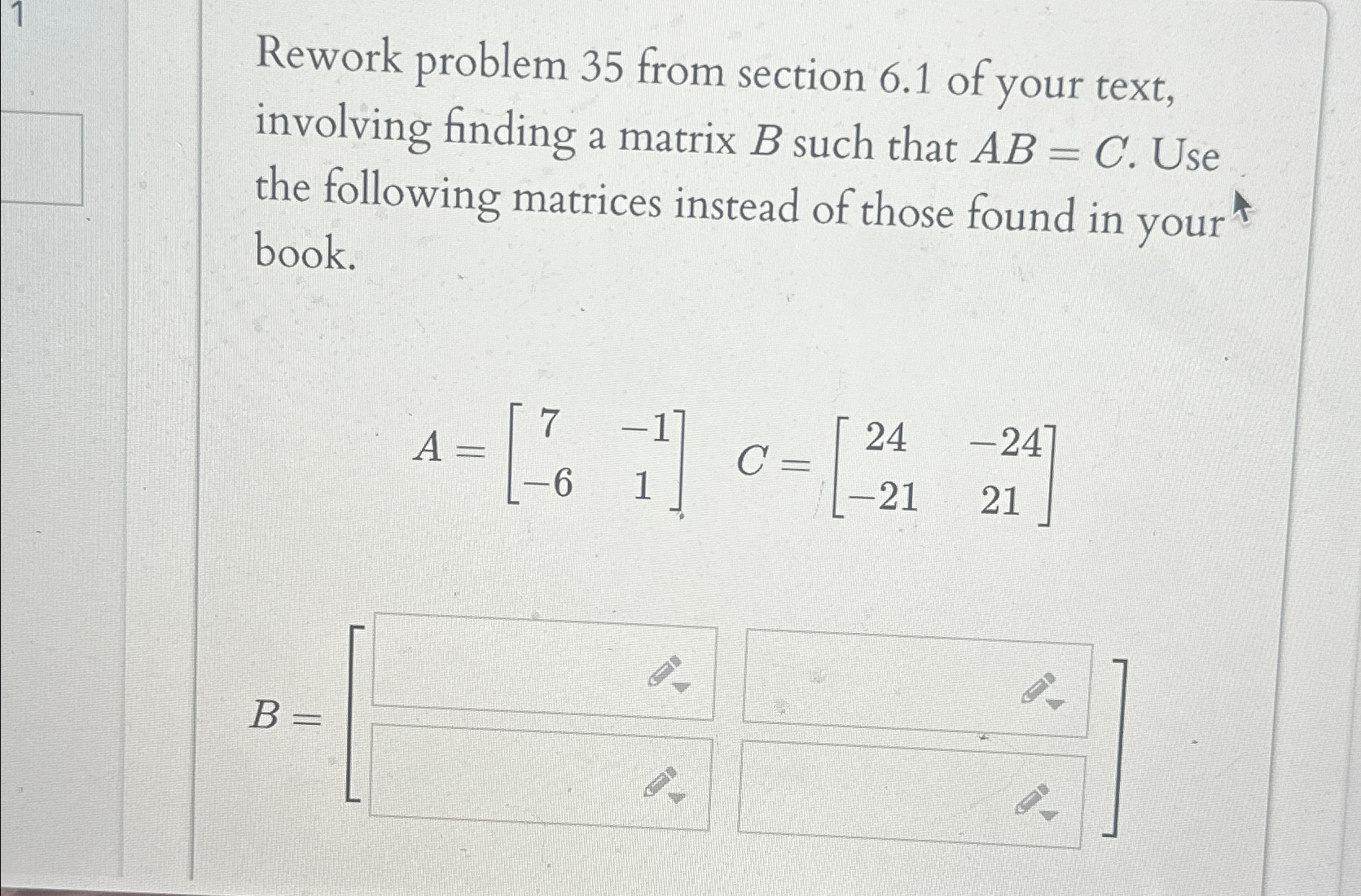 Solved Rework problem 35 ﻿from section 6.1 ﻿of your text, | Chegg.com