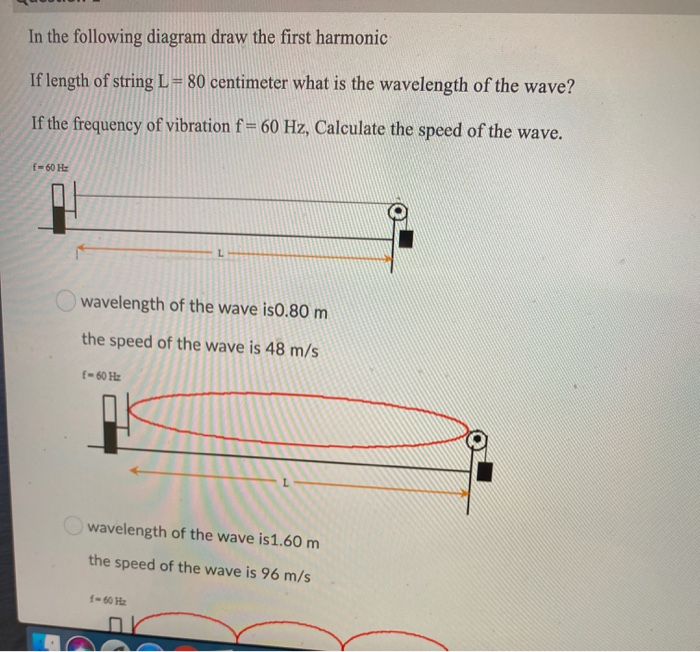 Solved In the following diagram draw the first harmonic If | Chegg.com