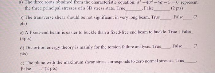 Solved a) The three roots obtained from the characteristic | Chegg.com