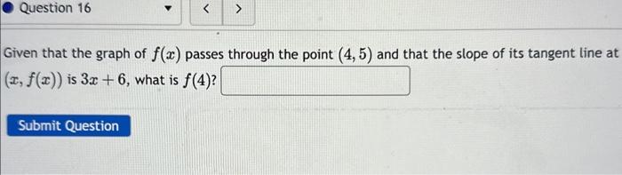 Solved Given that the graph of f(x) passes through the point | Chegg.com