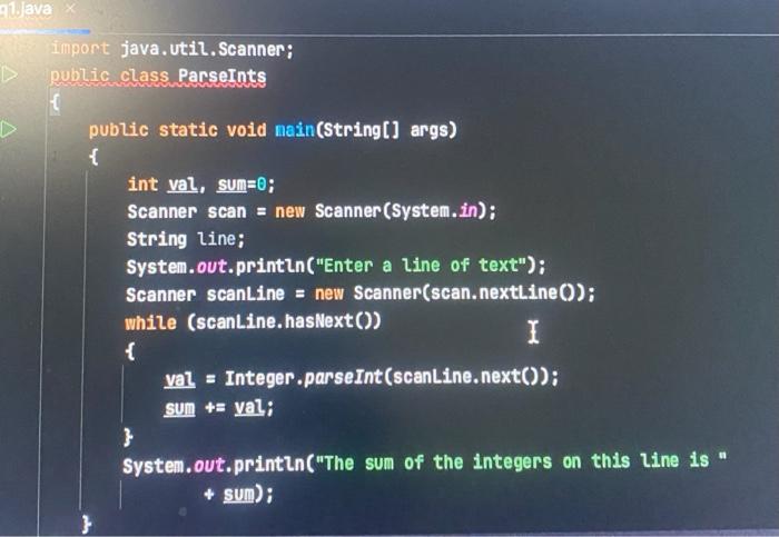 Solved Problems: File ParseInts java contains a program that | Chegg.com