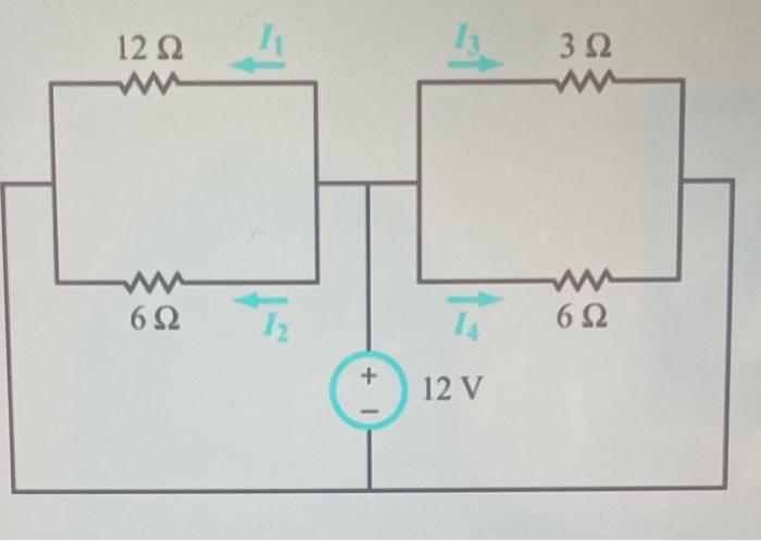 Solved Determine I1, I2, I3, and I4 shown below. | Chegg.com