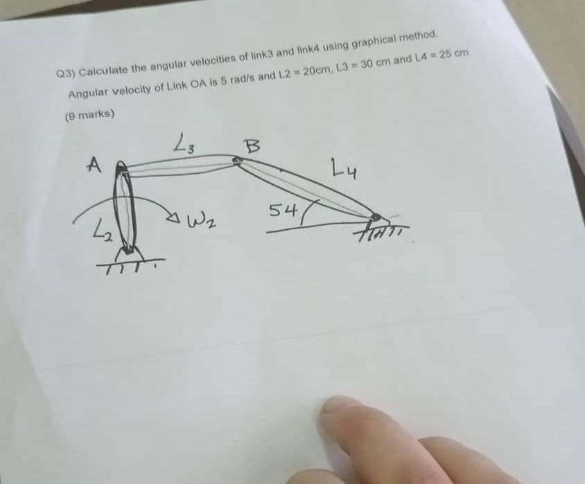 Solved Q3) Calculate the angular velocities of link3 and | Chegg.com