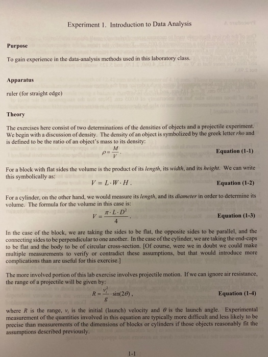 Solved Procedure A length = 6.230 cm +0.005 cm width = 4.315 | Chegg.com
