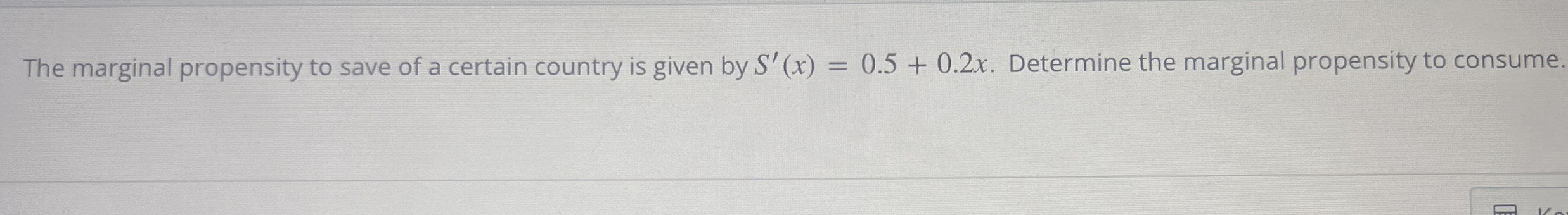 Solved The marginal propensity to save of a certain country | Chegg.com