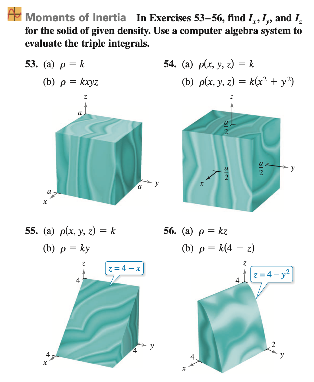 Solved Moments of Inertia In Exercises 53-56, ﻿find Ix,Iy, | Chegg.com