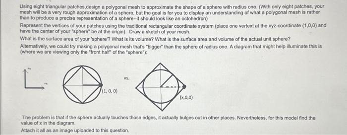 Using eight triangular patches,design a polygonal | Chegg.com