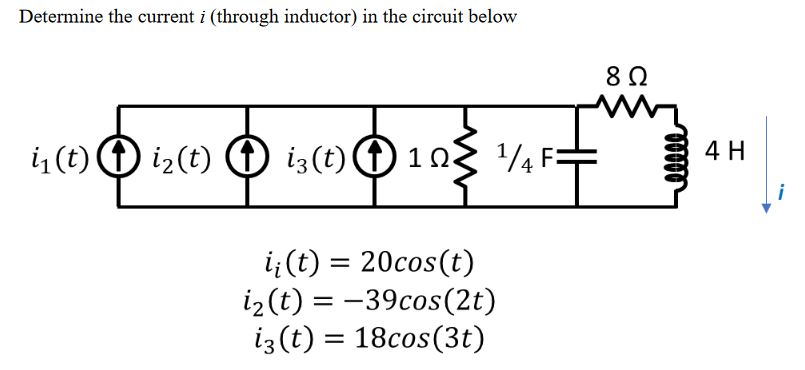 Solved Determine the current i (through inductor) ﻿in the | Chegg.com