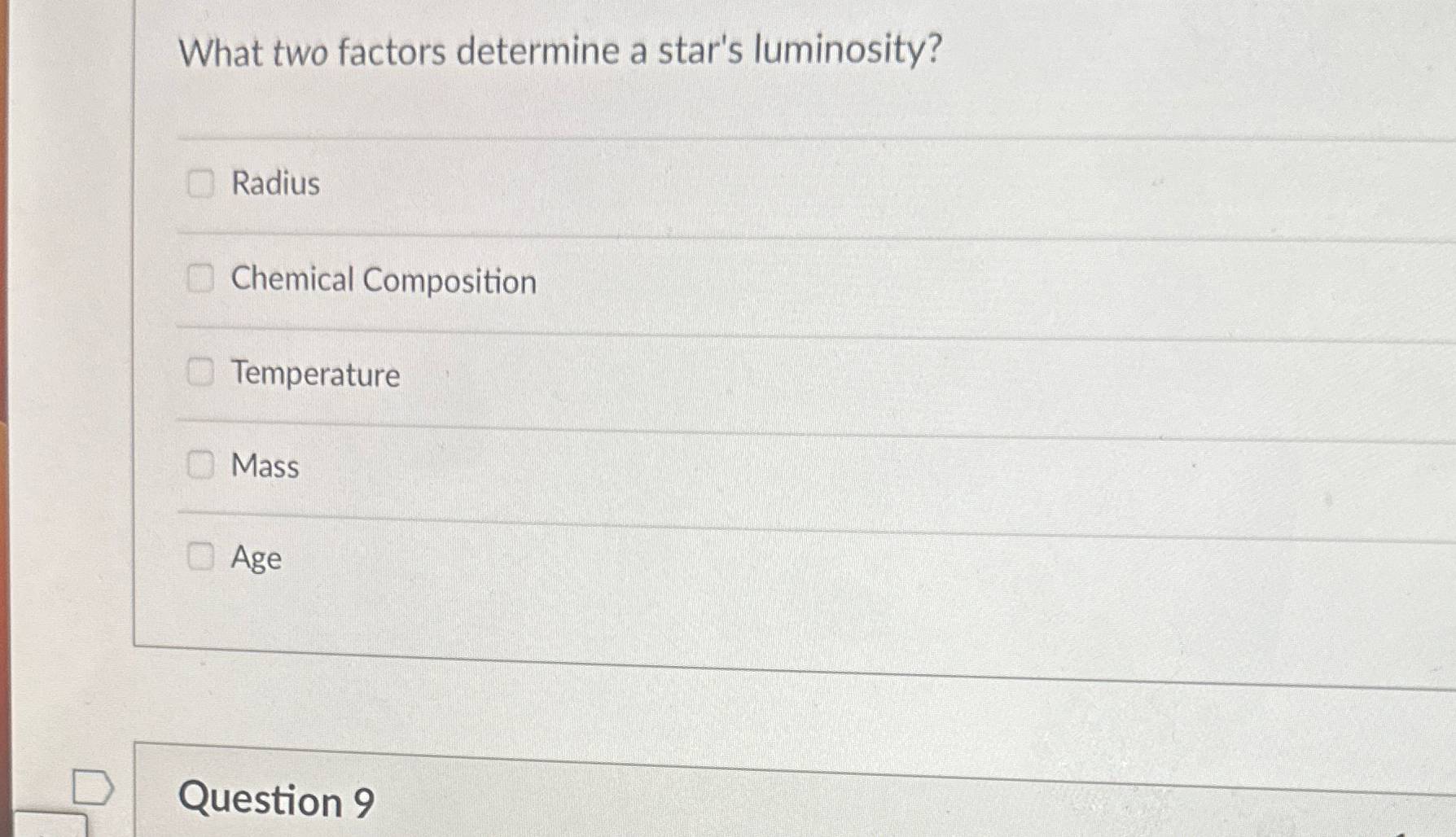 Solved What two factors determine a star's | Chegg.com