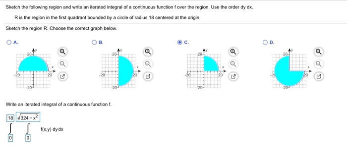 Solved Sketch the following region and write an iterated | Chegg.com