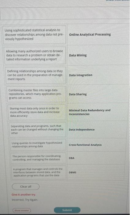 Solved Using sophisticated statistical analysis to discover | Chegg.com
