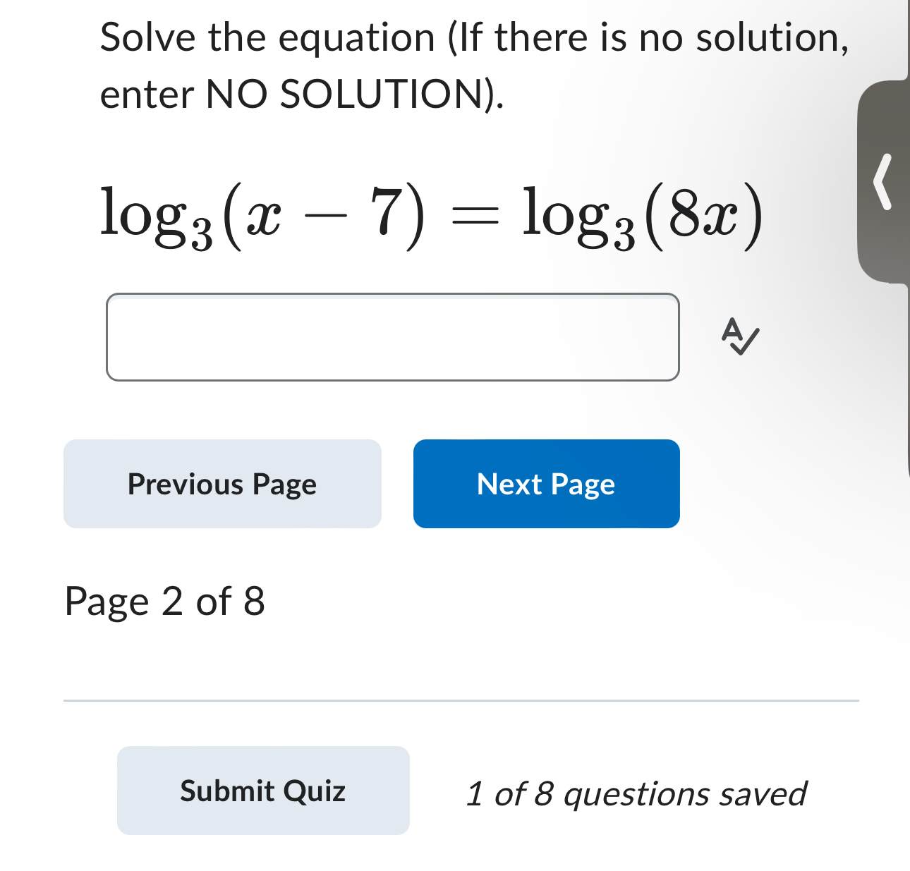 Solved Solve the equation (If there is no solution, enter NO | Chegg.com