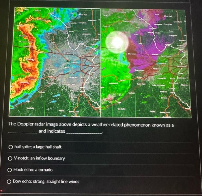 Solved Provided above are the images of two Doppler radar | Chegg.com