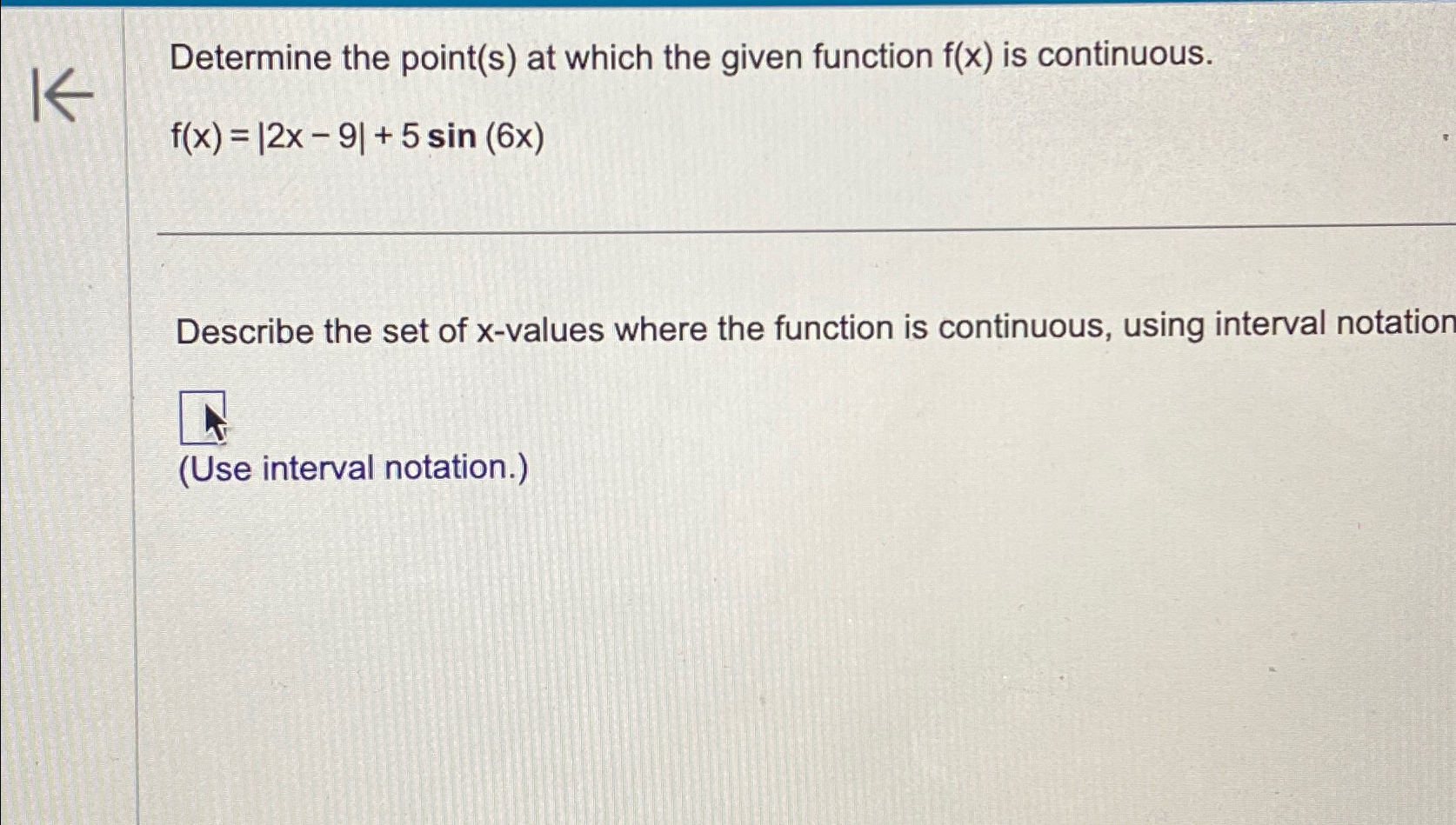 Solved Determine the point(s) ﻿at which the given function | Chegg.com