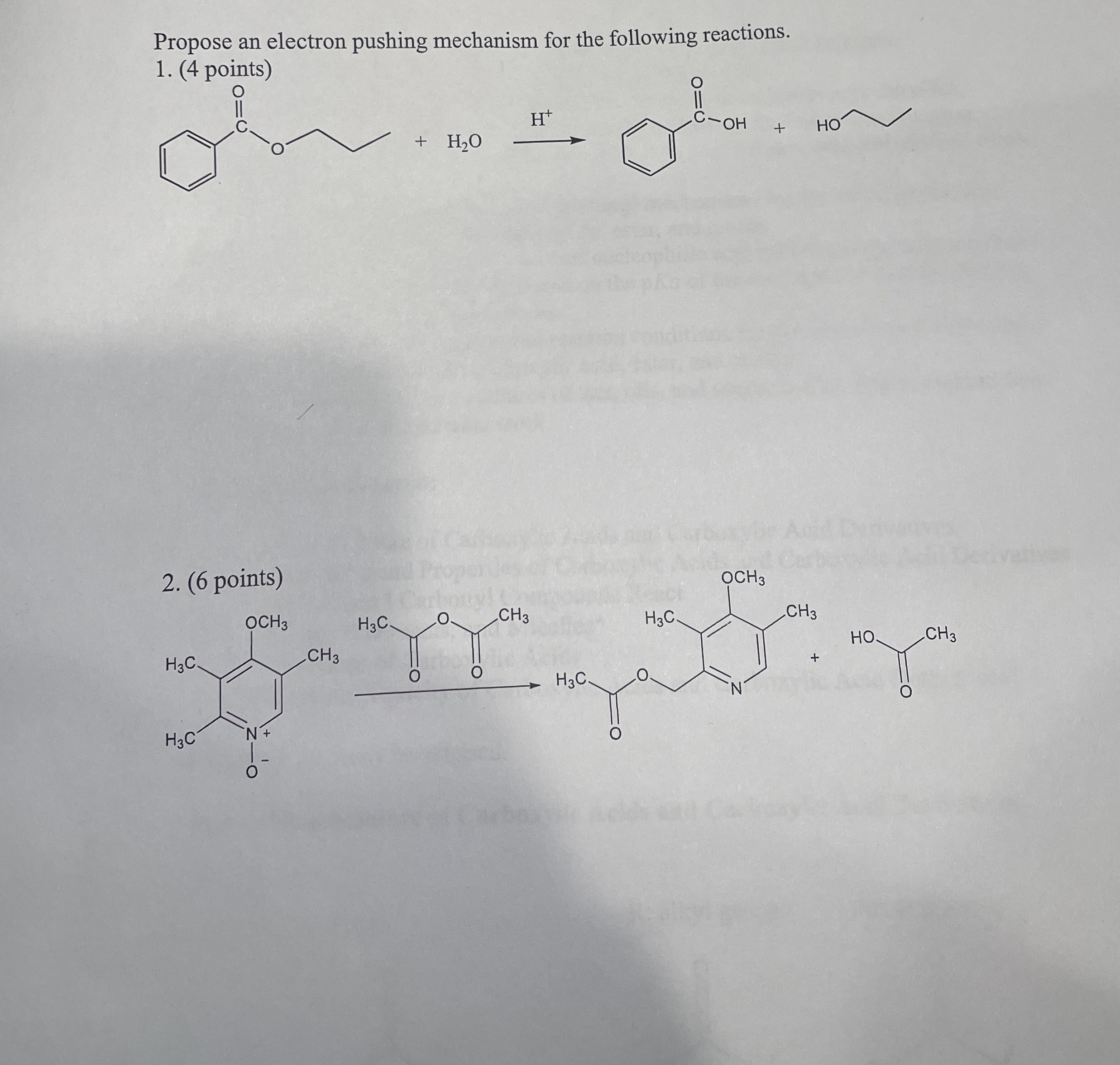 Solved Propose an electron pushing mechanism for the | Chegg.com