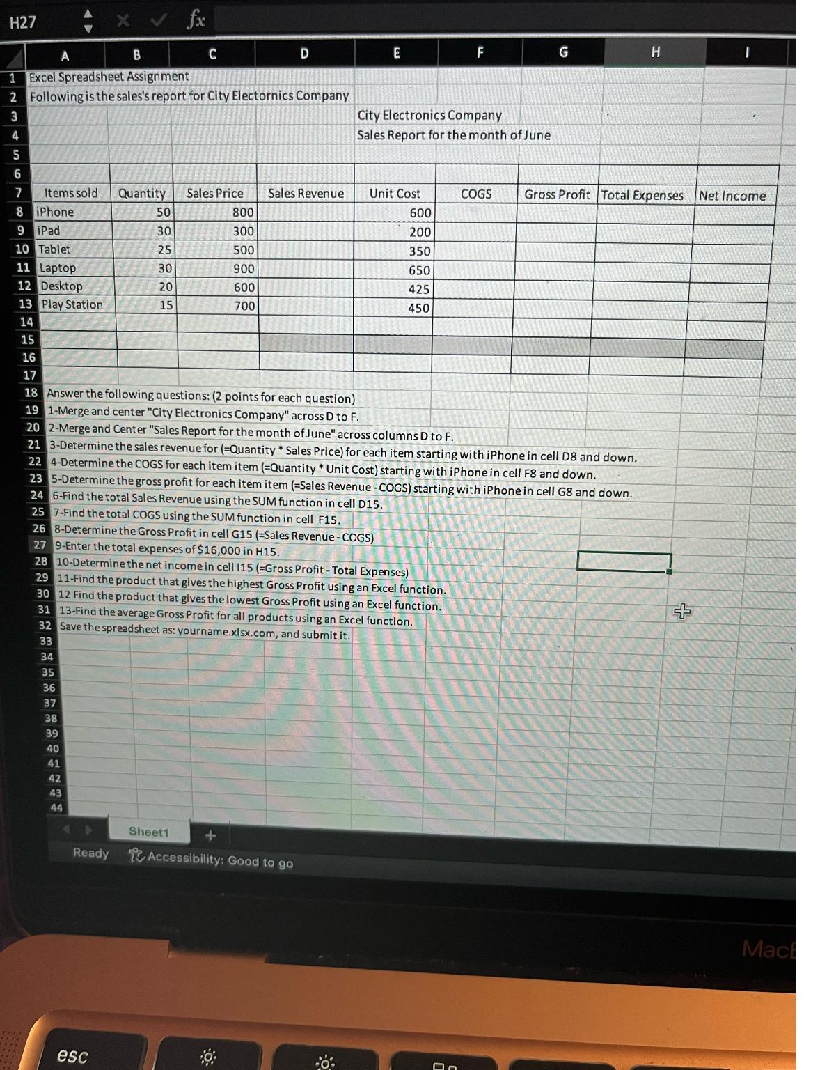 Solved Can someone help me solve this pls H27fxABcDEGHIExcel | Chegg.com