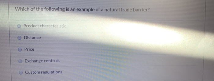 Solved Which of the following is an example of a natural | Chegg.com