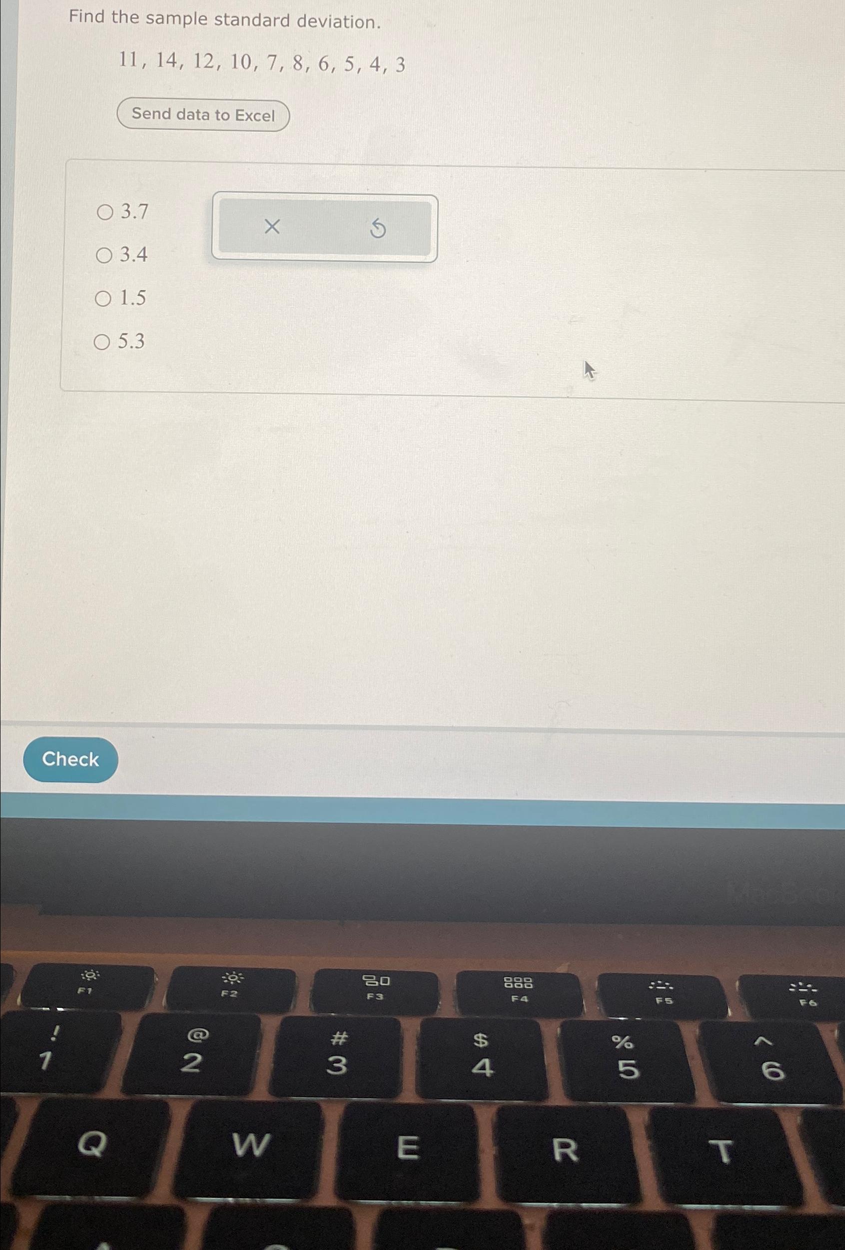 Solved Find the sample standard | Chegg.com