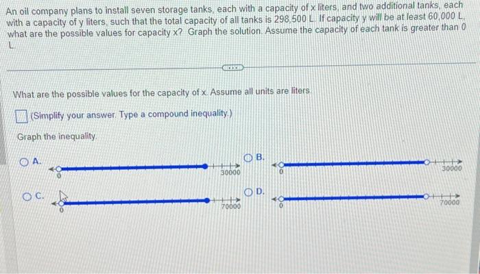 Solved An oil company plans to install seven storage tanks, | Chegg.com