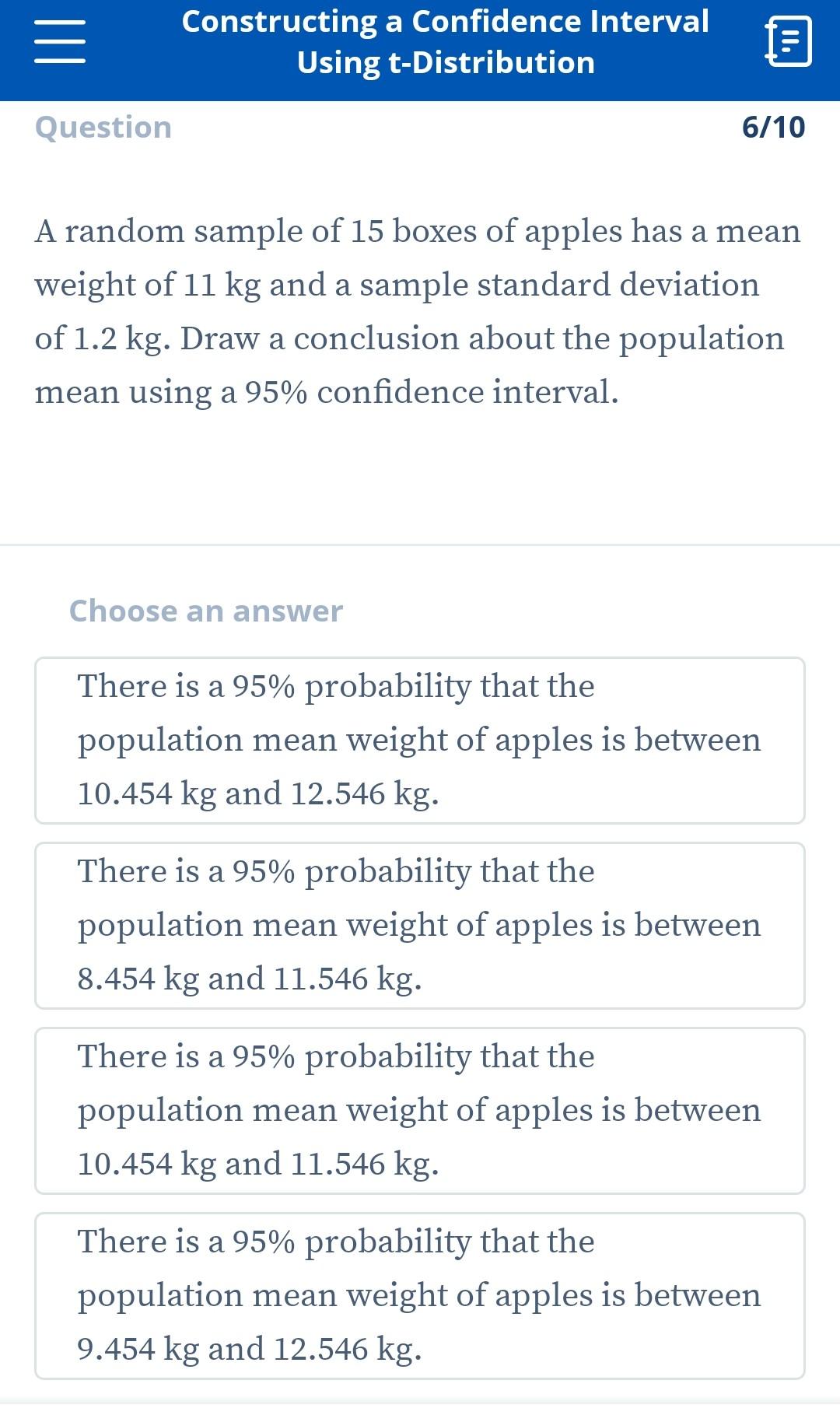 Solved Iii Constructing A Confidence Interval Using Chegg