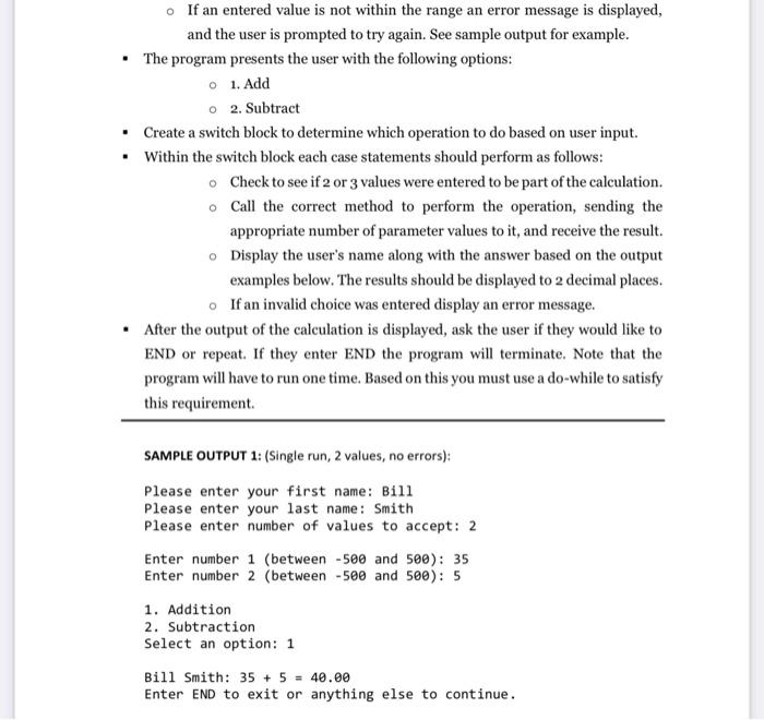 Solved PROBLEM: Create a program, that follows all Conestoga | Chegg.com