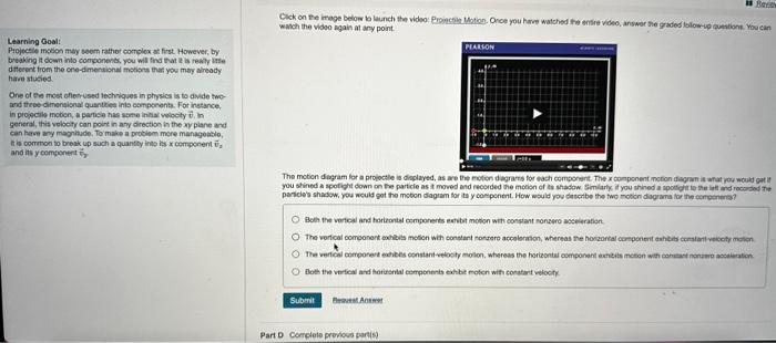 Solved ntroduction to Projectile Motion Learning Goal: | Chegg.com