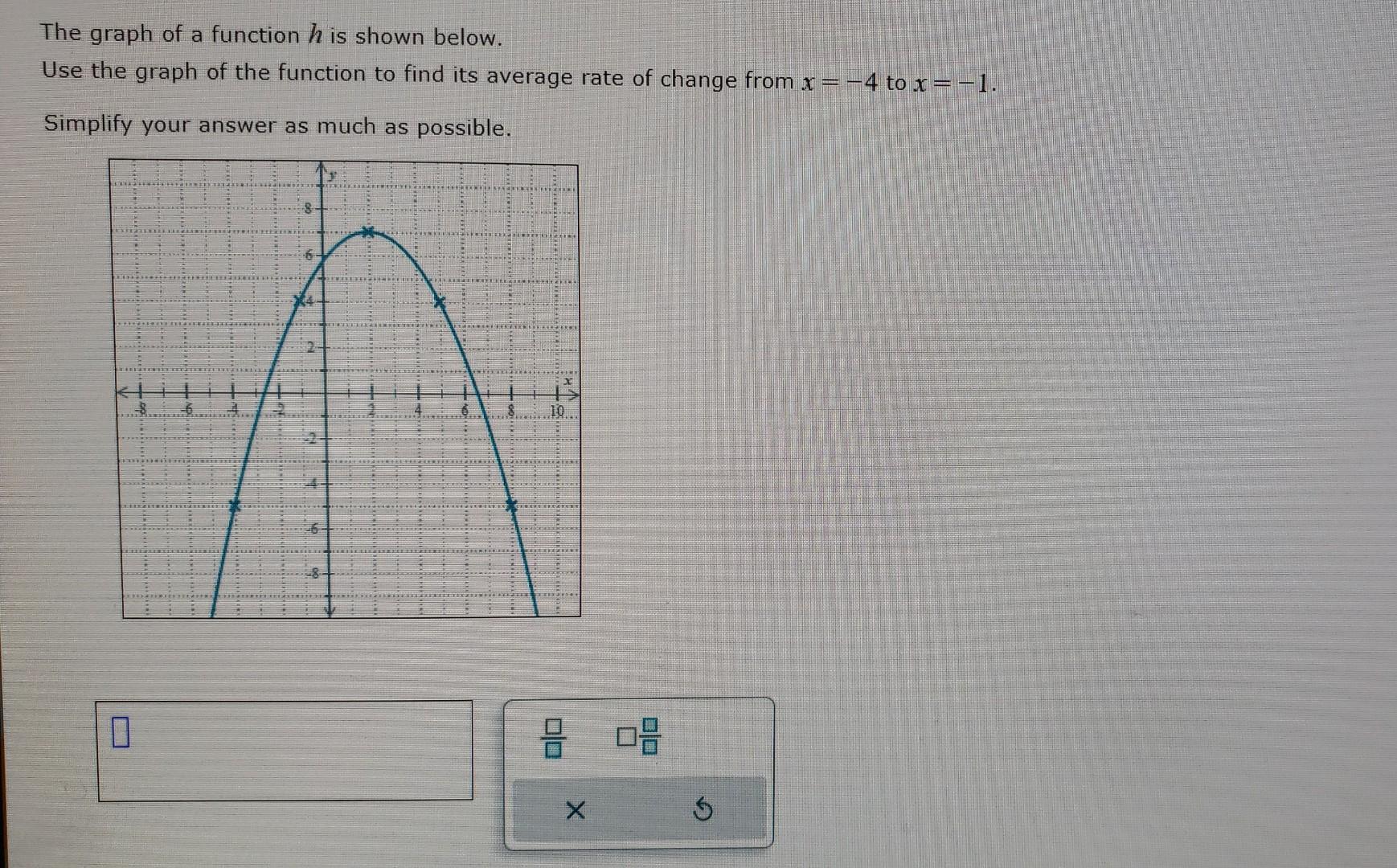 Solved The graph of a function h is shown below. Use the | Chegg.com