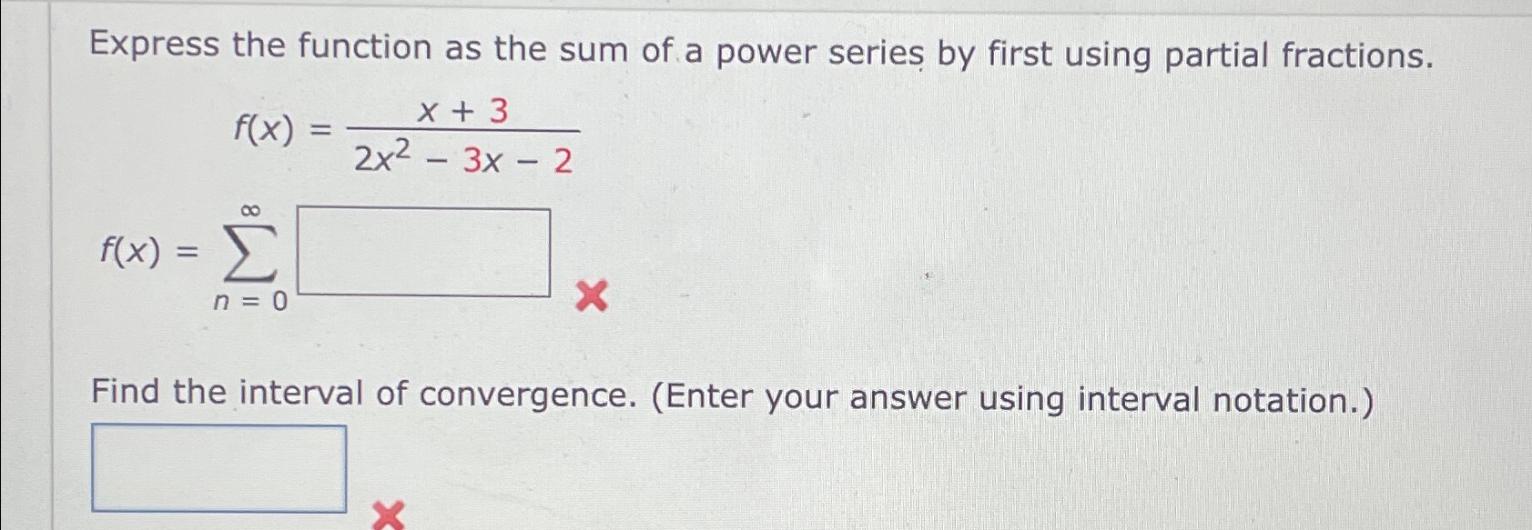 Solved Express the function as the sum of a power series by | Chegg.com