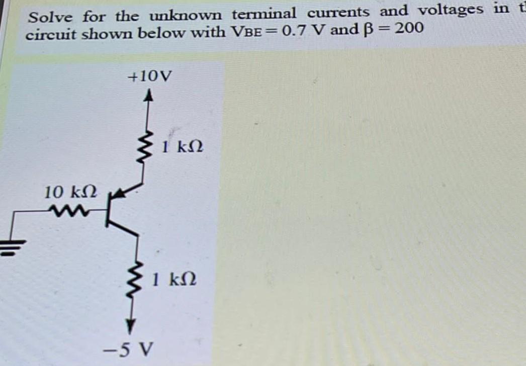 Solved Solve for the unknown terminal currents and voltages | Chegg.com