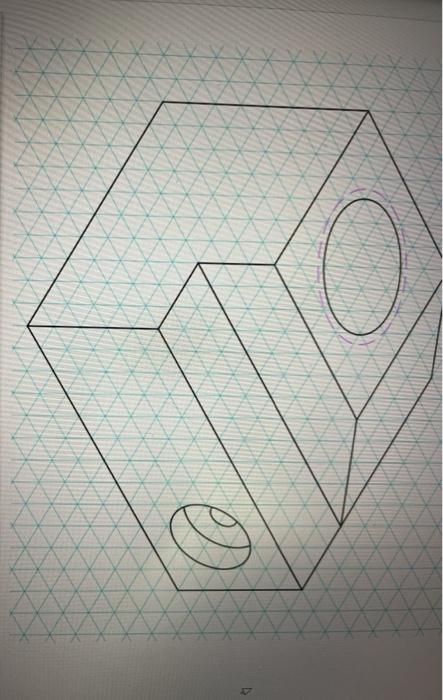 Solved Create an orthographic sketch of the part shown | Chegg.com