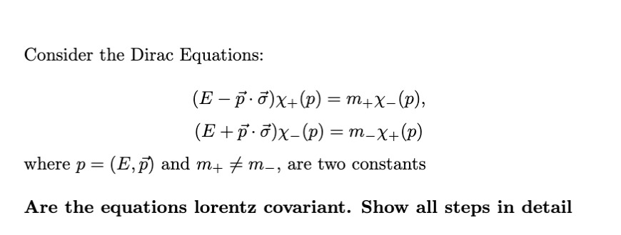 Solved Consider the Dirac | Chegg.com