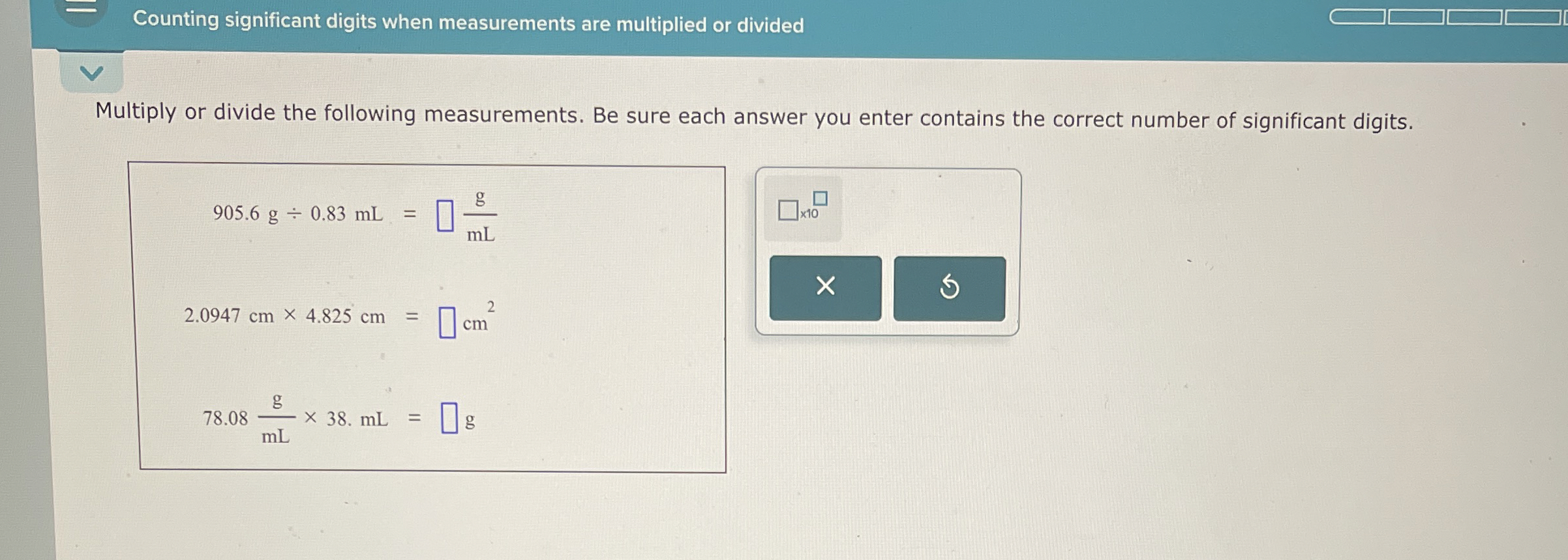 Solved Counting significant digits when measurements are | Chegg.com
