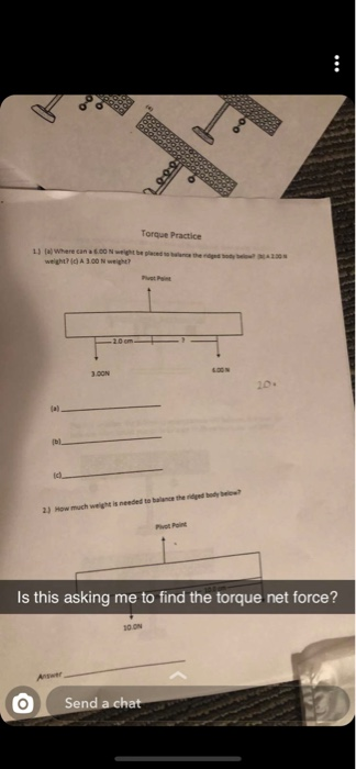 Solved Torque Practice AN O Send a chat Torque Practice be | Chegg.com