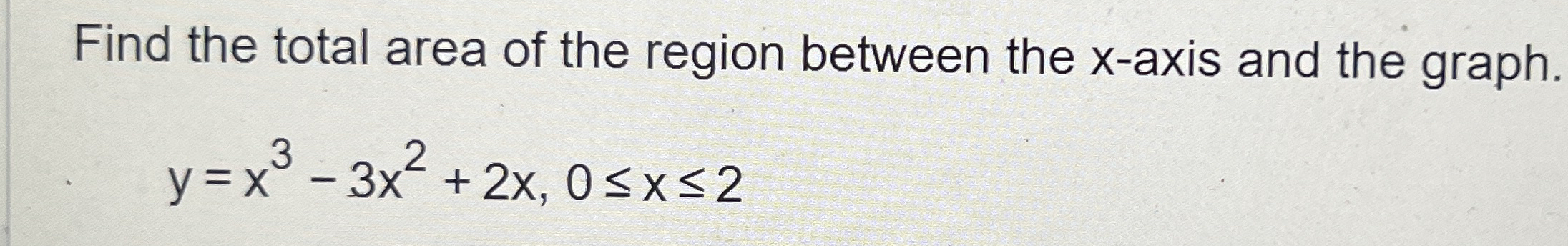 Solved Find the total area of the region between the x-axis | Chegg.com