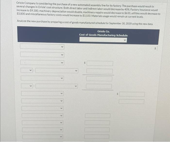 Solved An analysis of the accounts of Oriole Company reveal | Chegg.com
