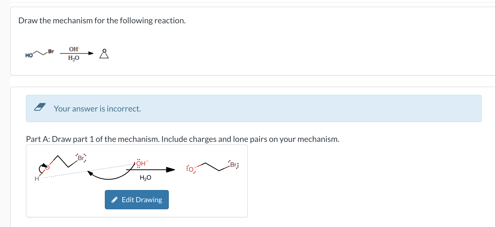 Solved Draw the mechanism for the following reaction. * | Chegg.com