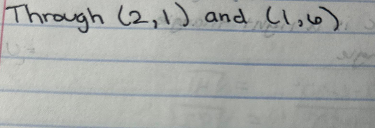 Solved Through (2,1) ﻿and (1,6) | Chegg.com