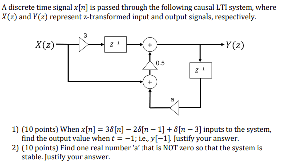 Solved A discrete time signal x[n] ﻿is passed through the | Chegg.com
