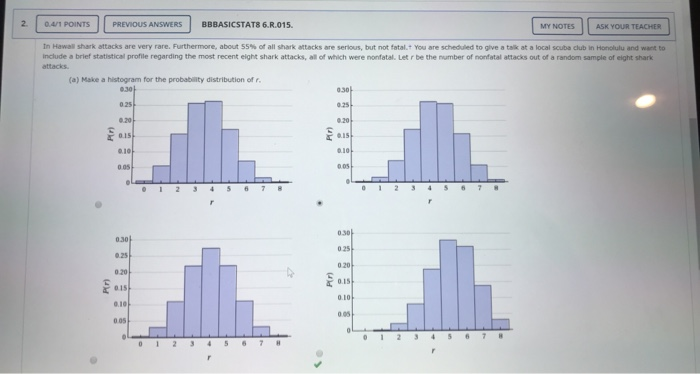 Solved 0.4/1 POINTS | PREVIOUS ANSWERS BBBASICSTAT8 6.R.015. | Chegg.com