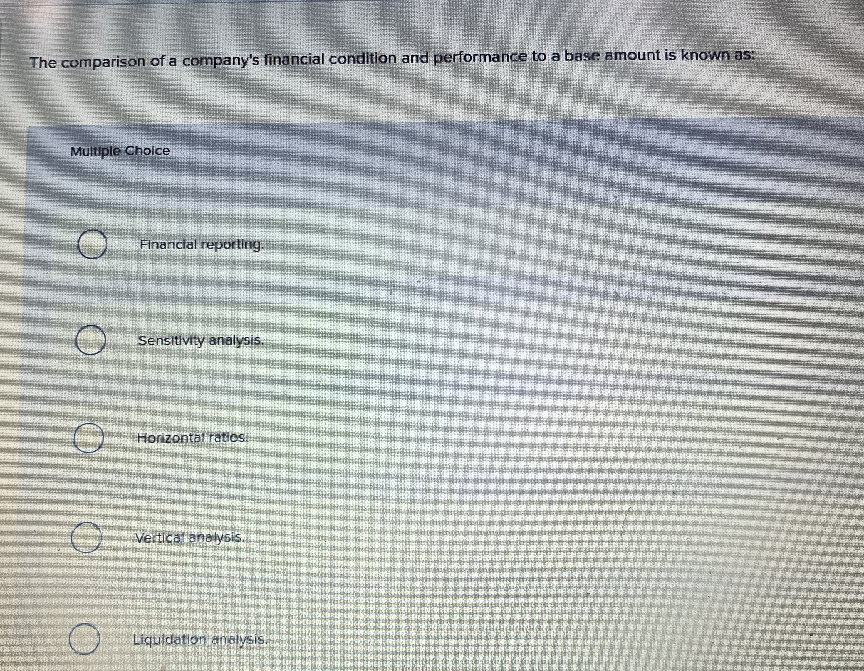 [Solved]: The comparsion of a companys finacial conditions a