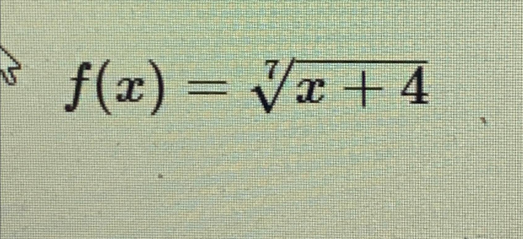 Solved f(x)=x+47• ﻿Find the inverse | Chegg.com