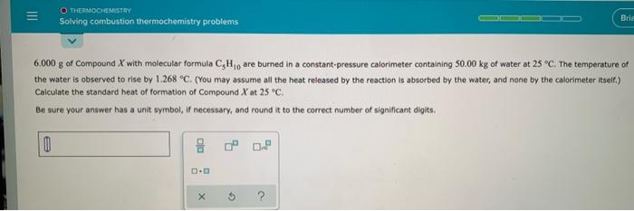 Solved = OTHERMOCHEMISTRY Solving combustion thermochemistry | Chegg.com