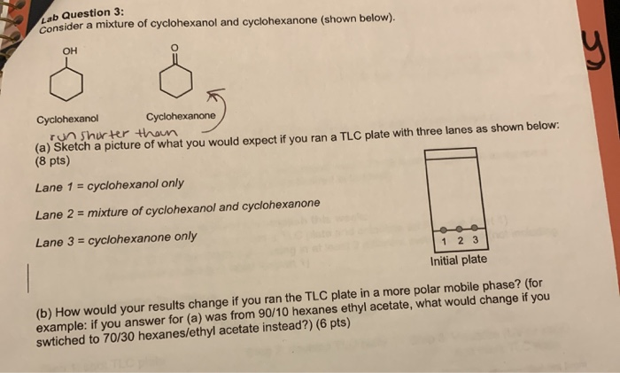 Solved Lab Question 3: Consider a mixture of cyclohexanol | Chegg.com