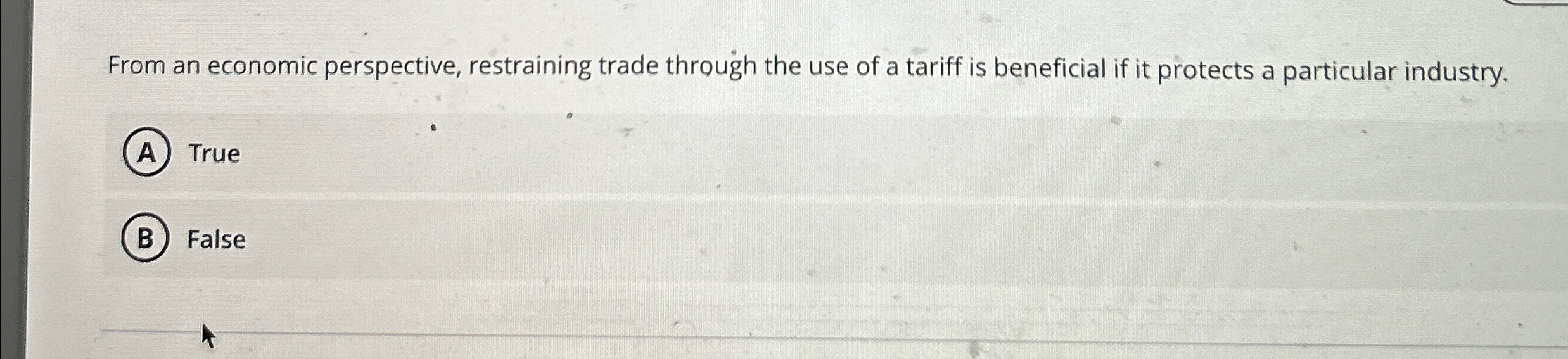 Solved From an economic perspective, restraining trade | Chegg.com